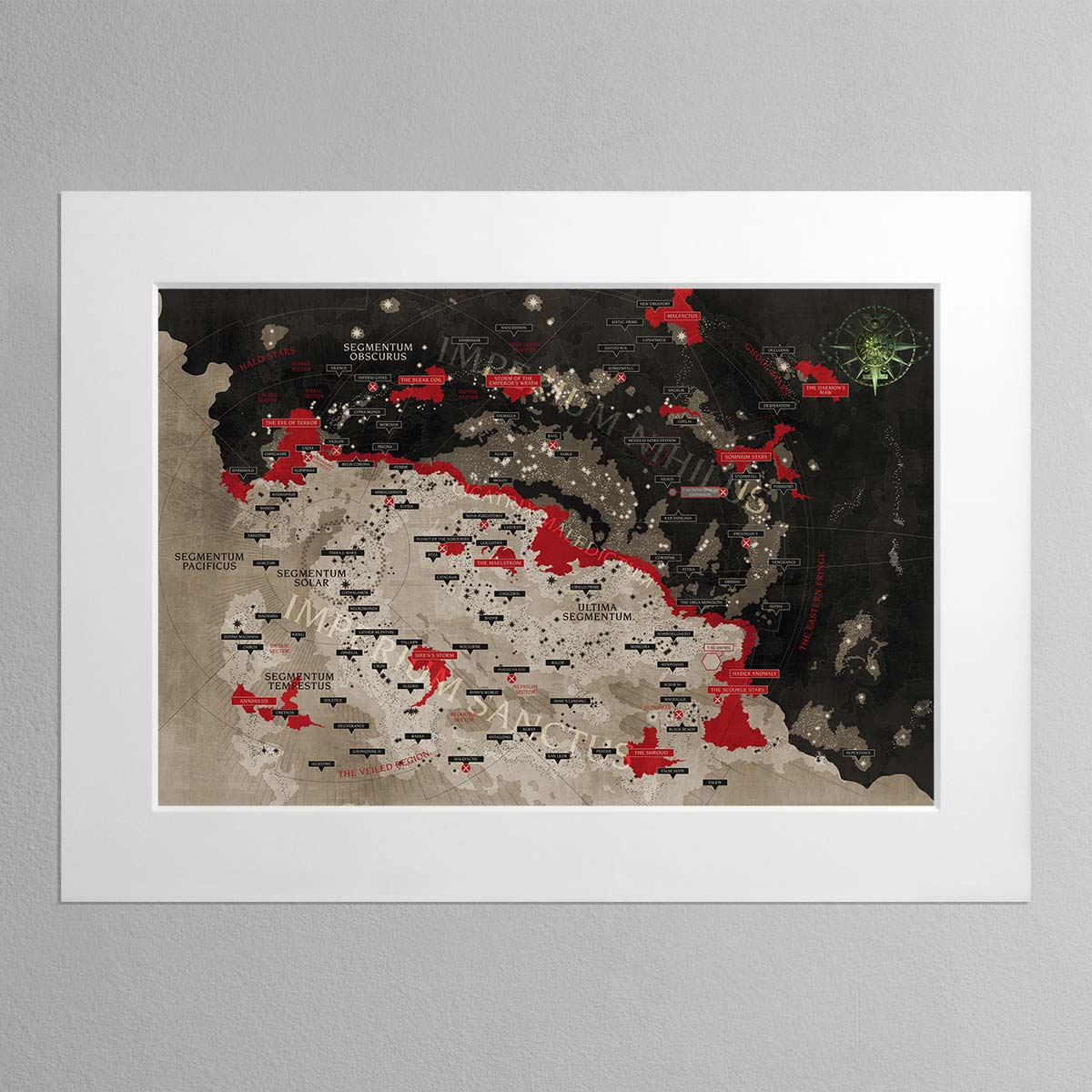9th Imperium Map Art Print – Warhammer 40K Collectible – Warhammer Art