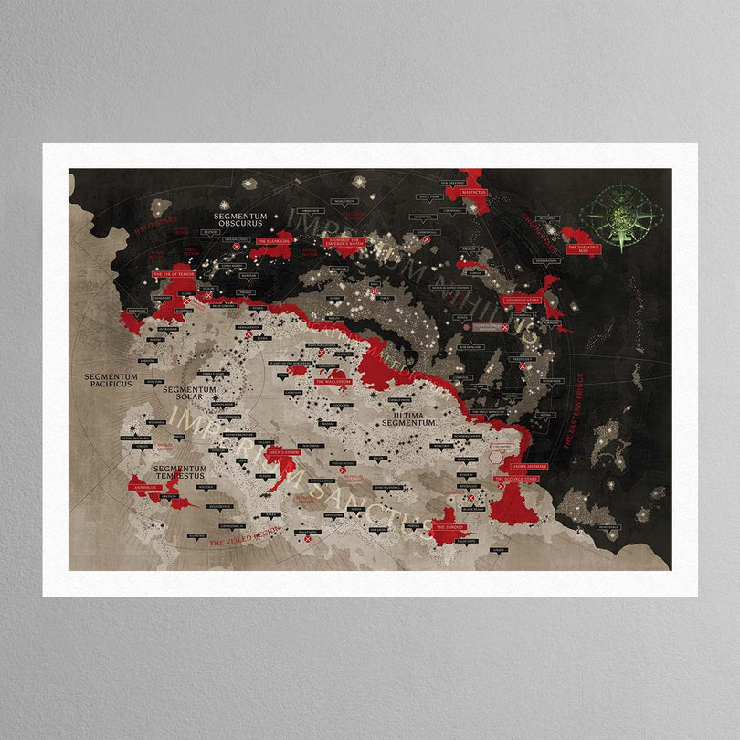 9th Imperium Map Art Print – Warhammer 40K Collectible – Warhammer Art