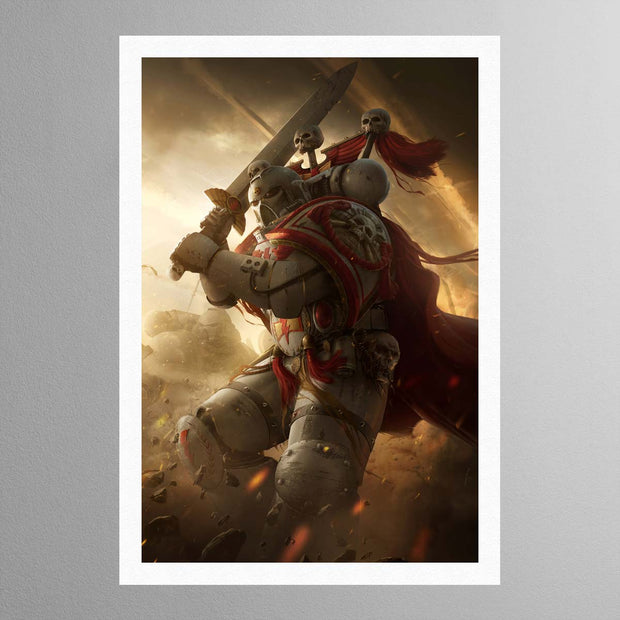 A White Scars Captain Art Print – Warhammer 40K Collectible – Warhammer Art