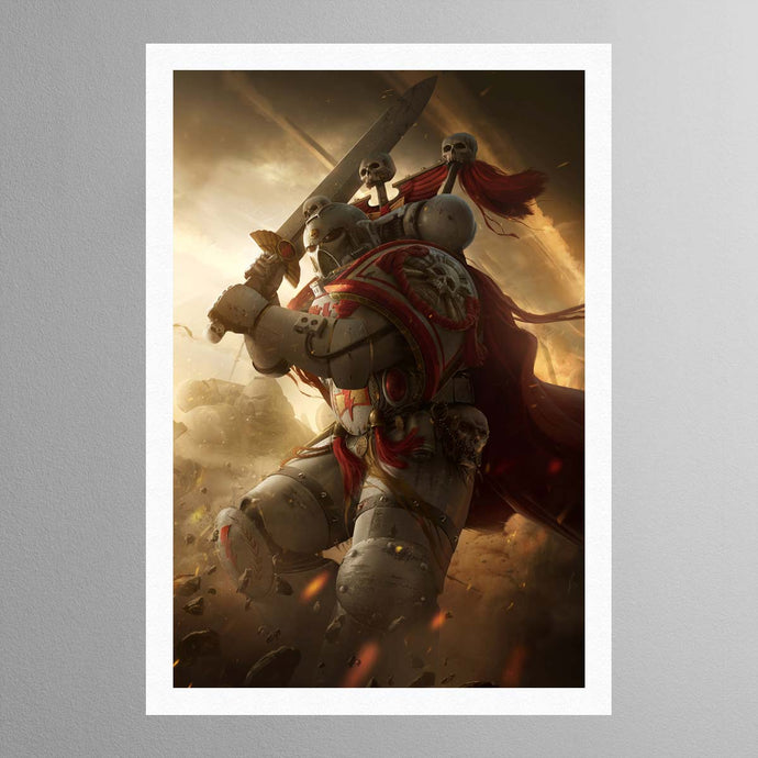 A White Scars Captain Art Print – Warhammer 40K Collectible – Warhammer Art