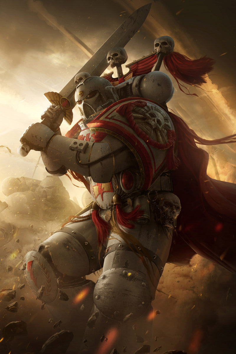 A White Scars Captain Art Print – Warhammer 40K Collectible – Warhammer Art
