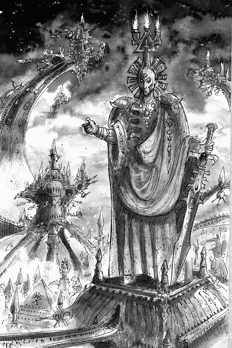 Aeldari Craftworld Art Print – Warhammer 40K Collectible – Warhammer Art