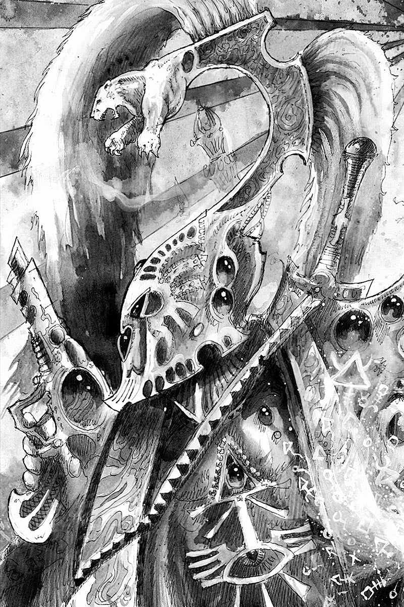 Aeldari Farseer Art Print – Warhammer 40K Collectible – Warhammer Art