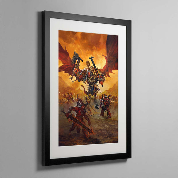 Angron the Red Angel Art Print – Warhammer 40K Collectible – Warhammer Art