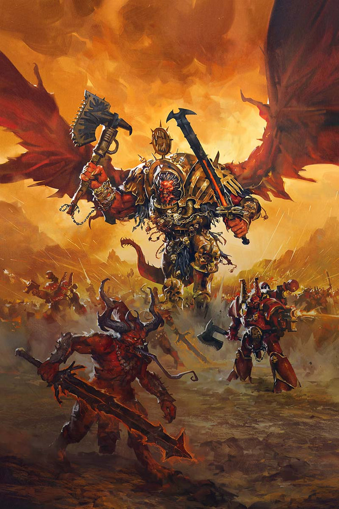 Angron the Red Angel Art Print – Warhammer 40K Collectible – Warhammer Art