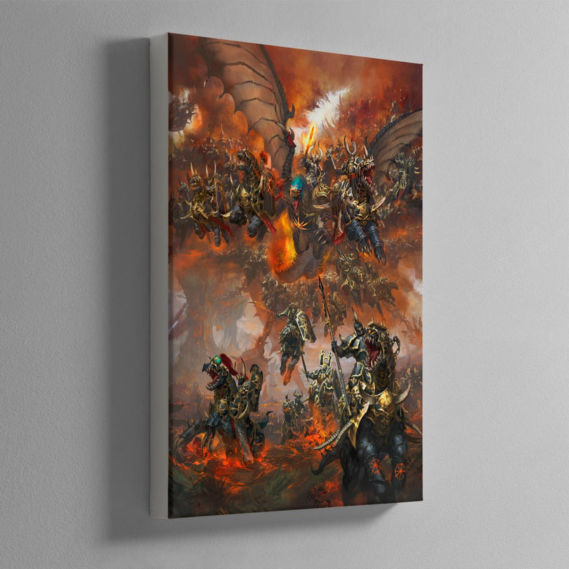 Archaon Everchosen and the Varanguard Art Print – Age of Sigmar ...