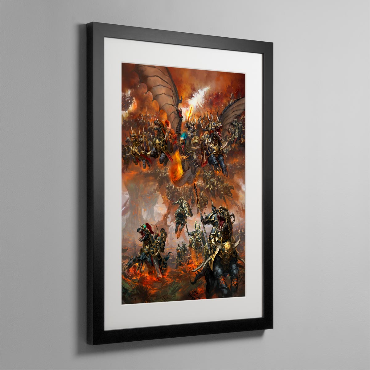 Archaon Everchosen and the Varanguard Art Print – Age of Sigmar ...