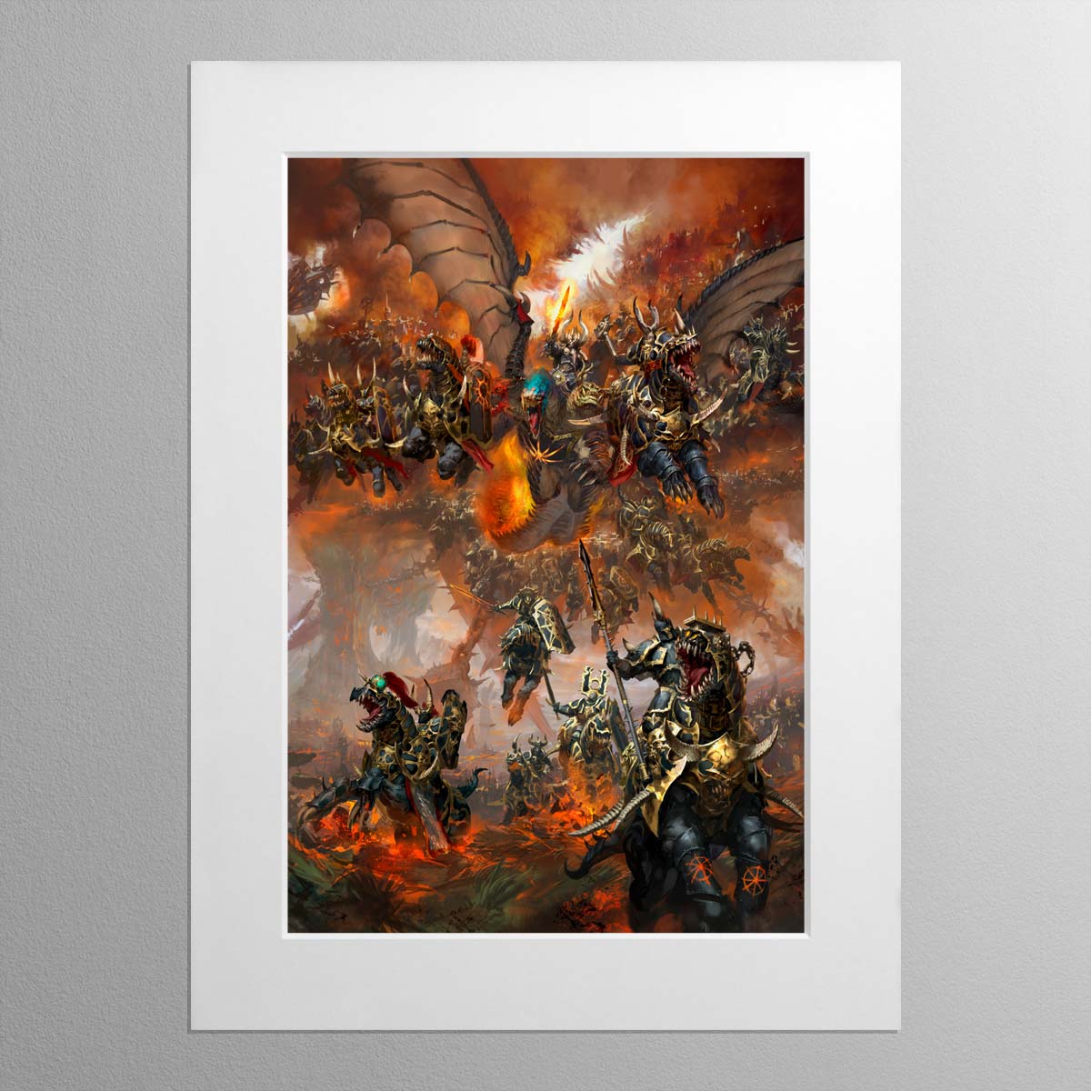 Archaon Everchosen and the Varanguard Art Print – Age of Sigmar ...