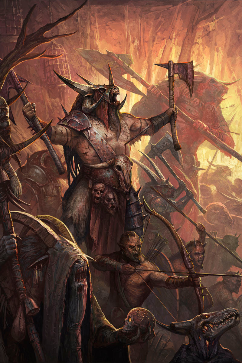 Beastmen Brayheards Art Print – The Old World Collectible – Warhammer ...