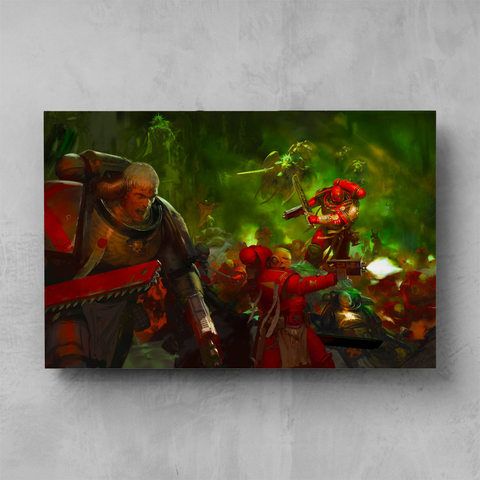 Blood Angels Assault Art Print – Warhammer 40K Collectible – Warhammer Art