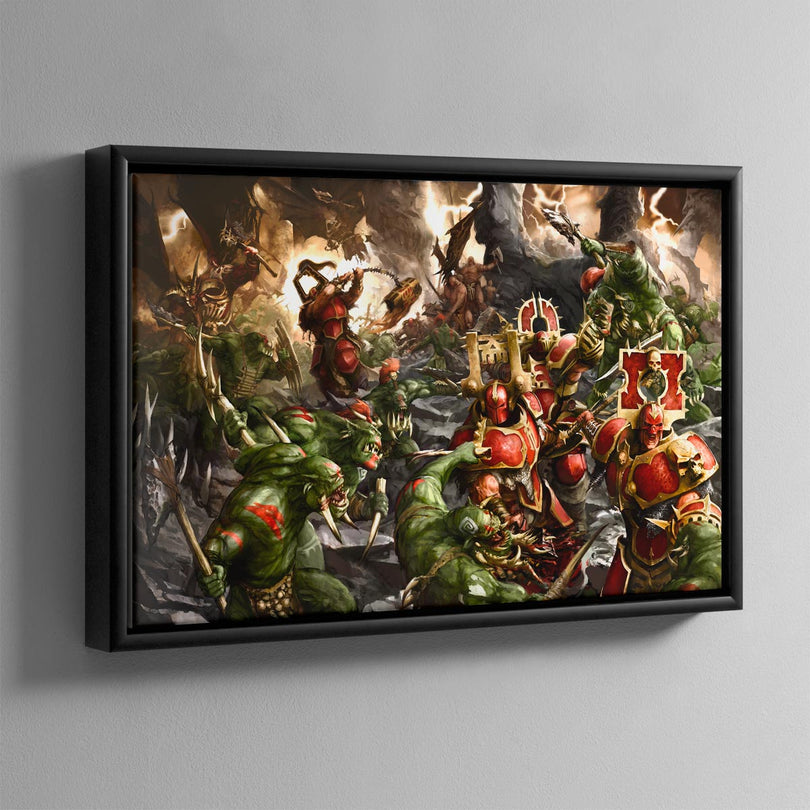 Bloodbound vs Savage Orruks - Warhammer Art