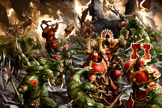 Bloodbound vs Savage Orruks Art Print – Age of Sigmar Collectible ...