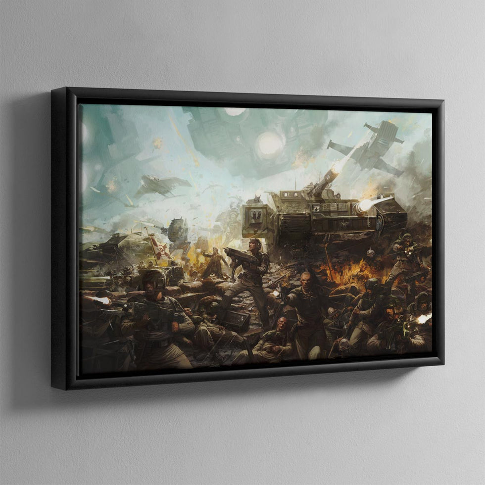 Cadian Shock Troops Art Print – Warhammer 40K Collectible – Warhammer Art
