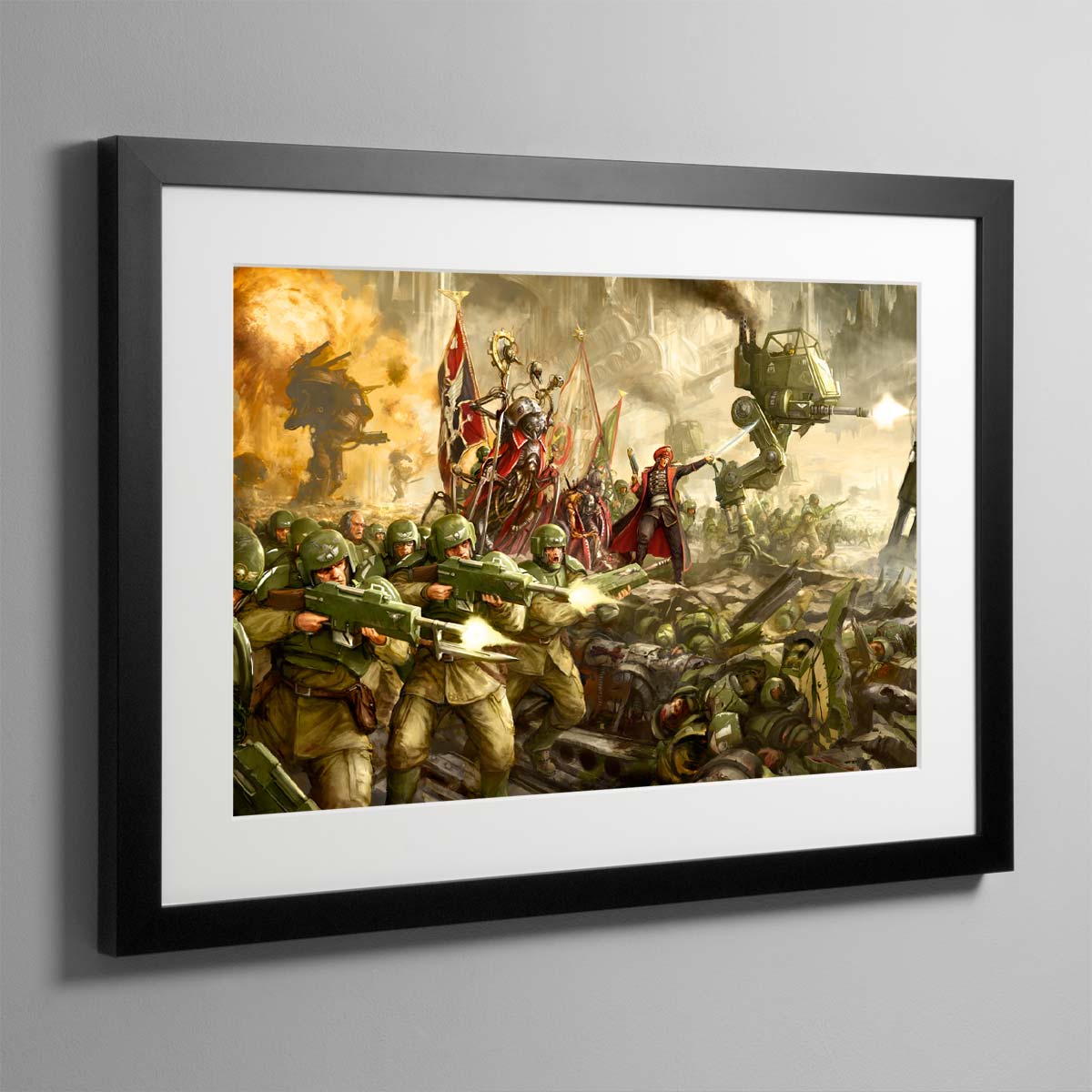Cadian Charge Art Print – Warhammer 40K Collectible – Warhammer Art