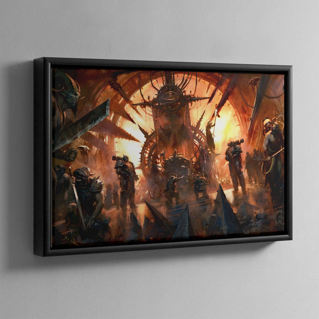 Chaos Throne Room Art Print – Warhammer 40K Collectible – Warhammer Art