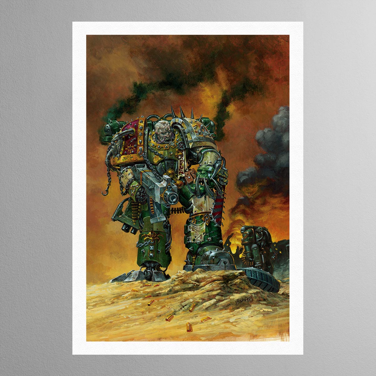Classic Chaos Space Marine Art Print – Warhammer 40K Collectible ...