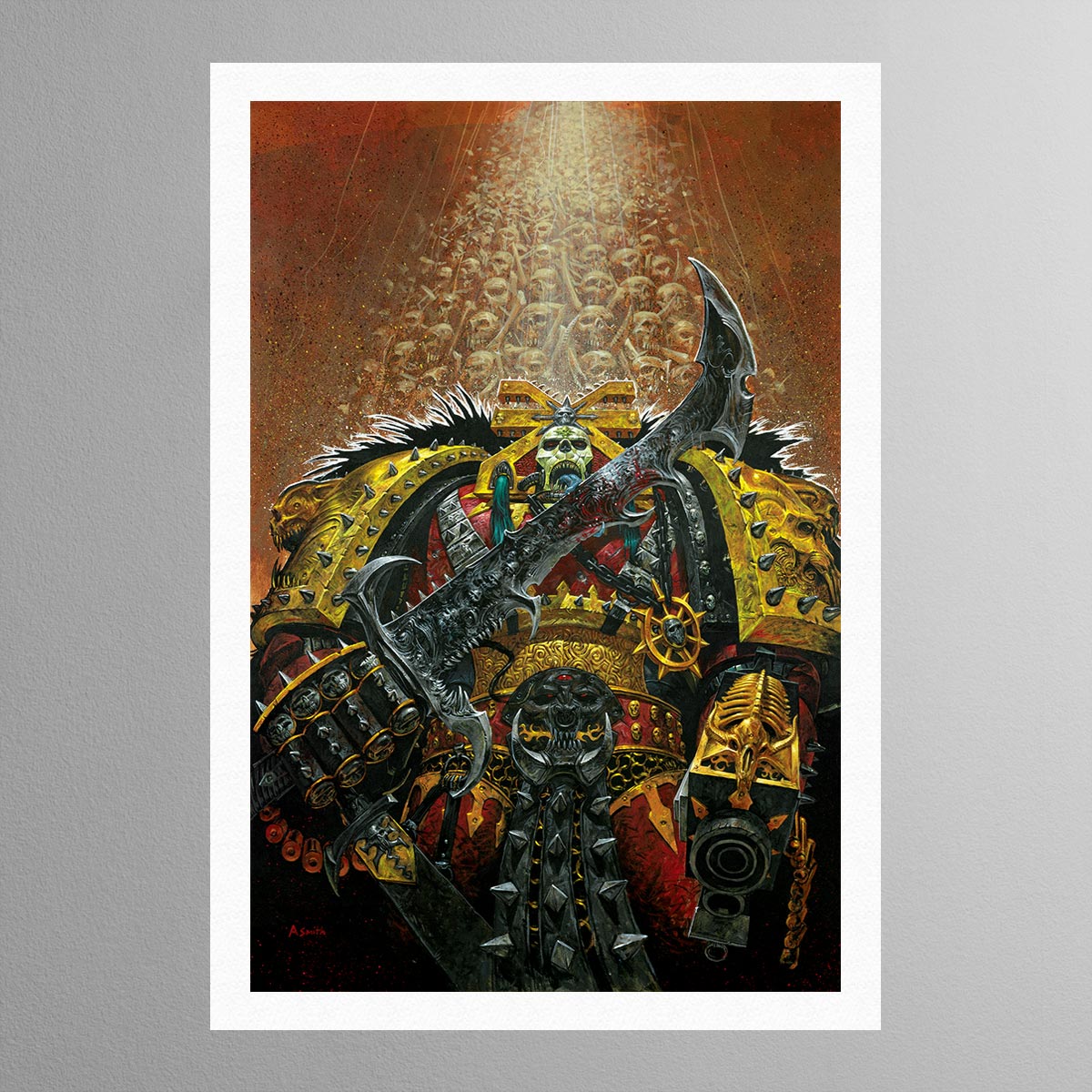 Classic Khornate Space Marine Art Print – Warhammer 40K Collectible ...