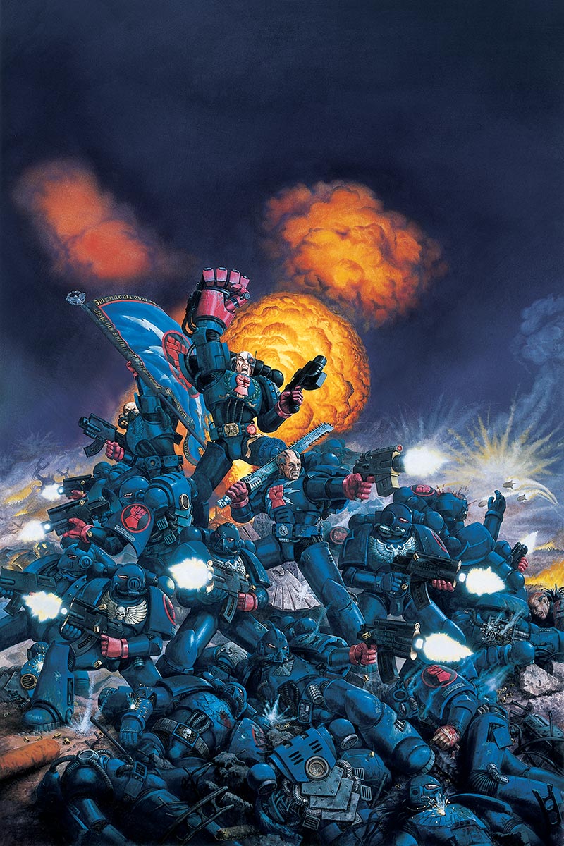 Crimson Fists Last Stand Art Print – Warhammer 40K Collectible ...