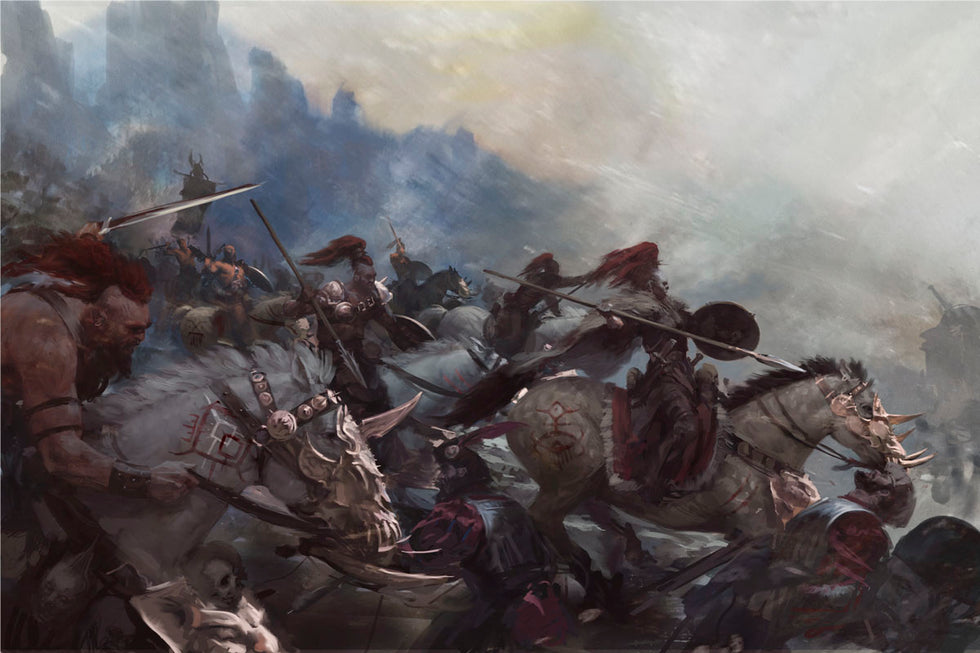 Darkoath Cavalry Art Print – Age of Sigmar Collectible – Warhammer Art