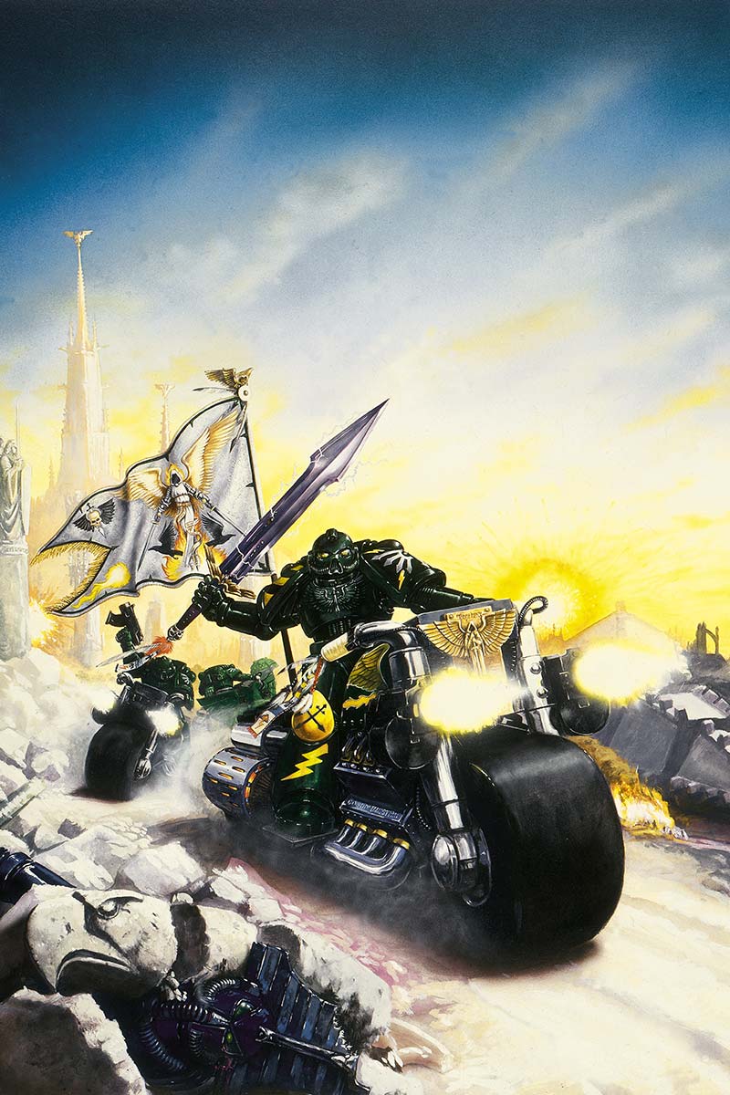 Dark Angels Ravenwing Biker Art Print – Warhammer 40K Collectible ...