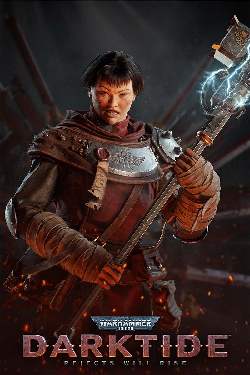 Darktide Zealot Art Print – Game Artwork – Warhammer Art