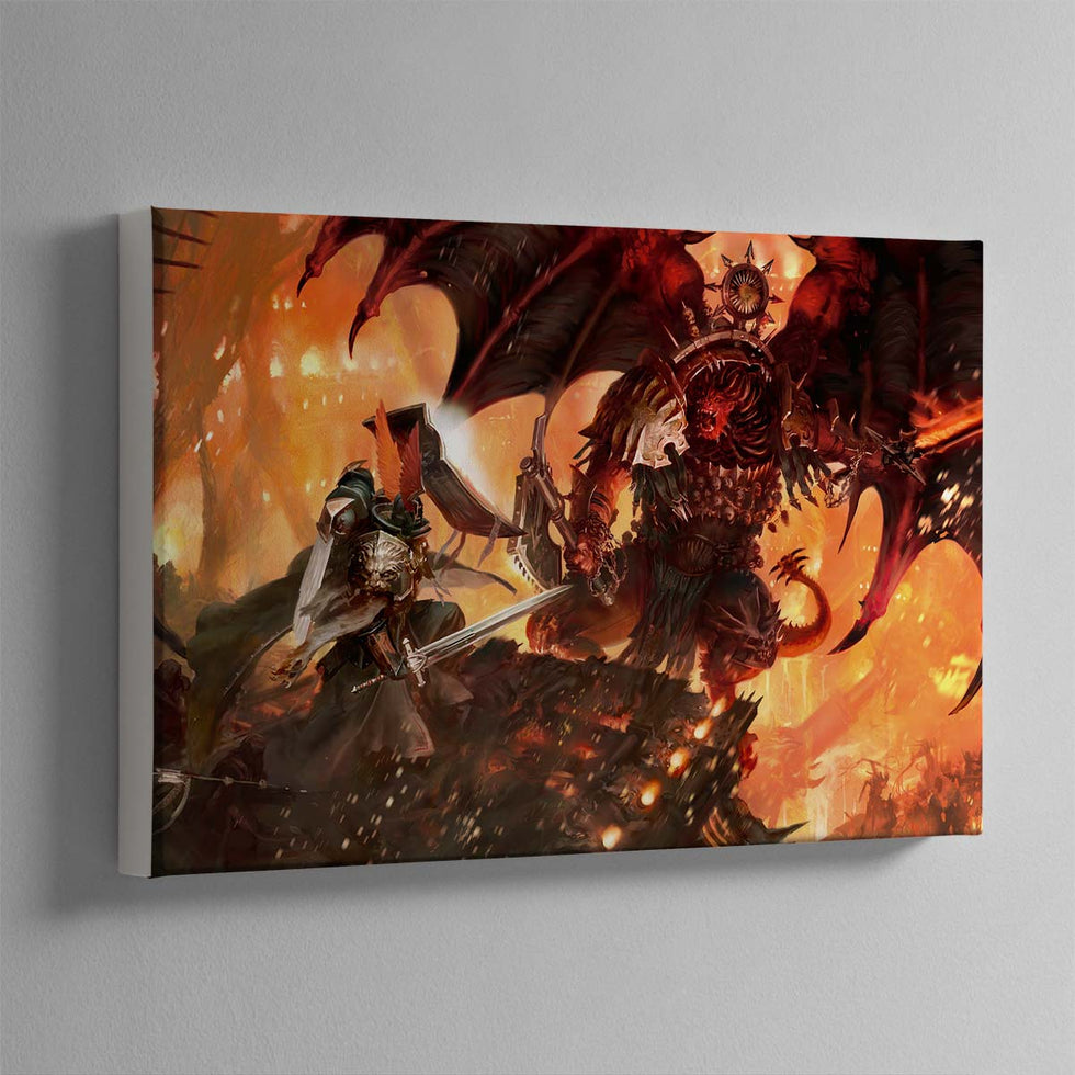 Duel of the Ages Art Print – Warhammer 40K Collectible – Warhammer Art