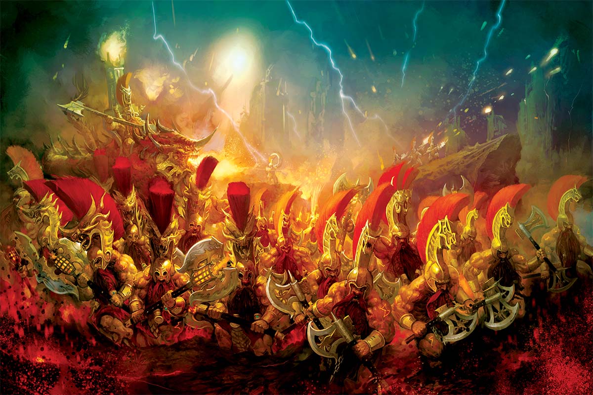 Fyreslayers Charge Art Print – Age of Sigmar Collectible – Warhammer ...