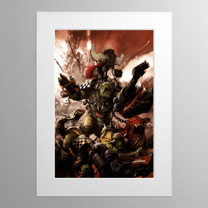 Grukk Facebiter Art Print – Warhammer 40K Collectible – Warhammer Art