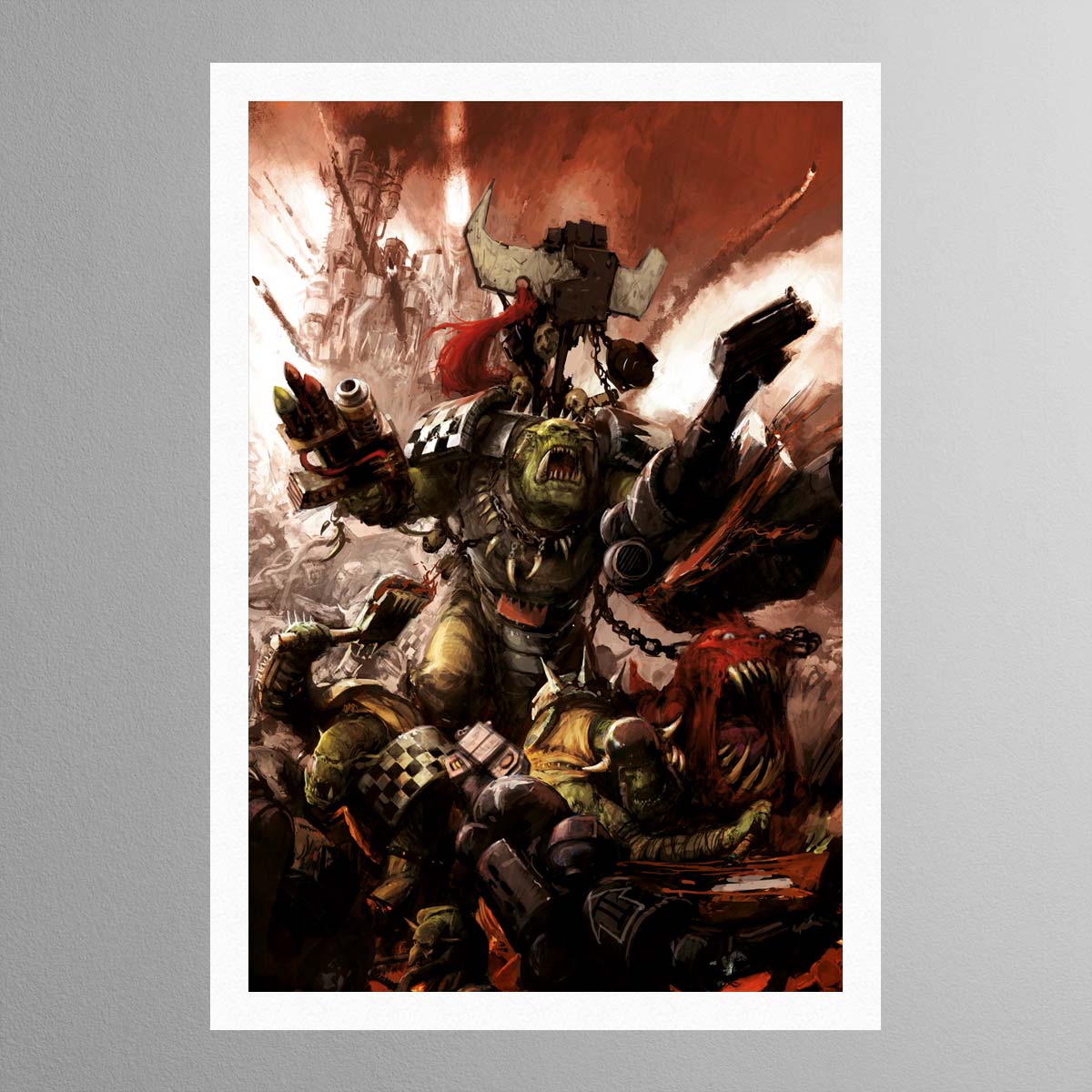 Grukk Facebiter Art Print – Warhammer 40K Collectible – Warhammer Art