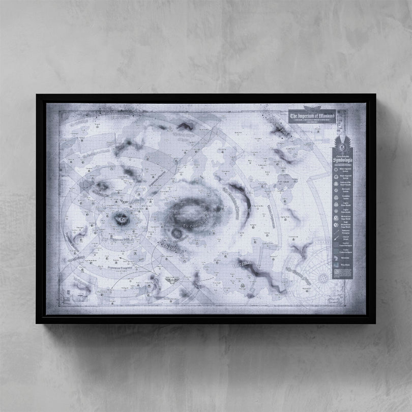 Horus Heresy Map of the Imperium - Greyscale - Warhammer Art