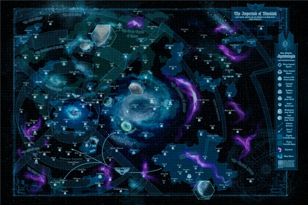Horus Heresy Map of the Imperium - Planet Overlay - Warhammer Art