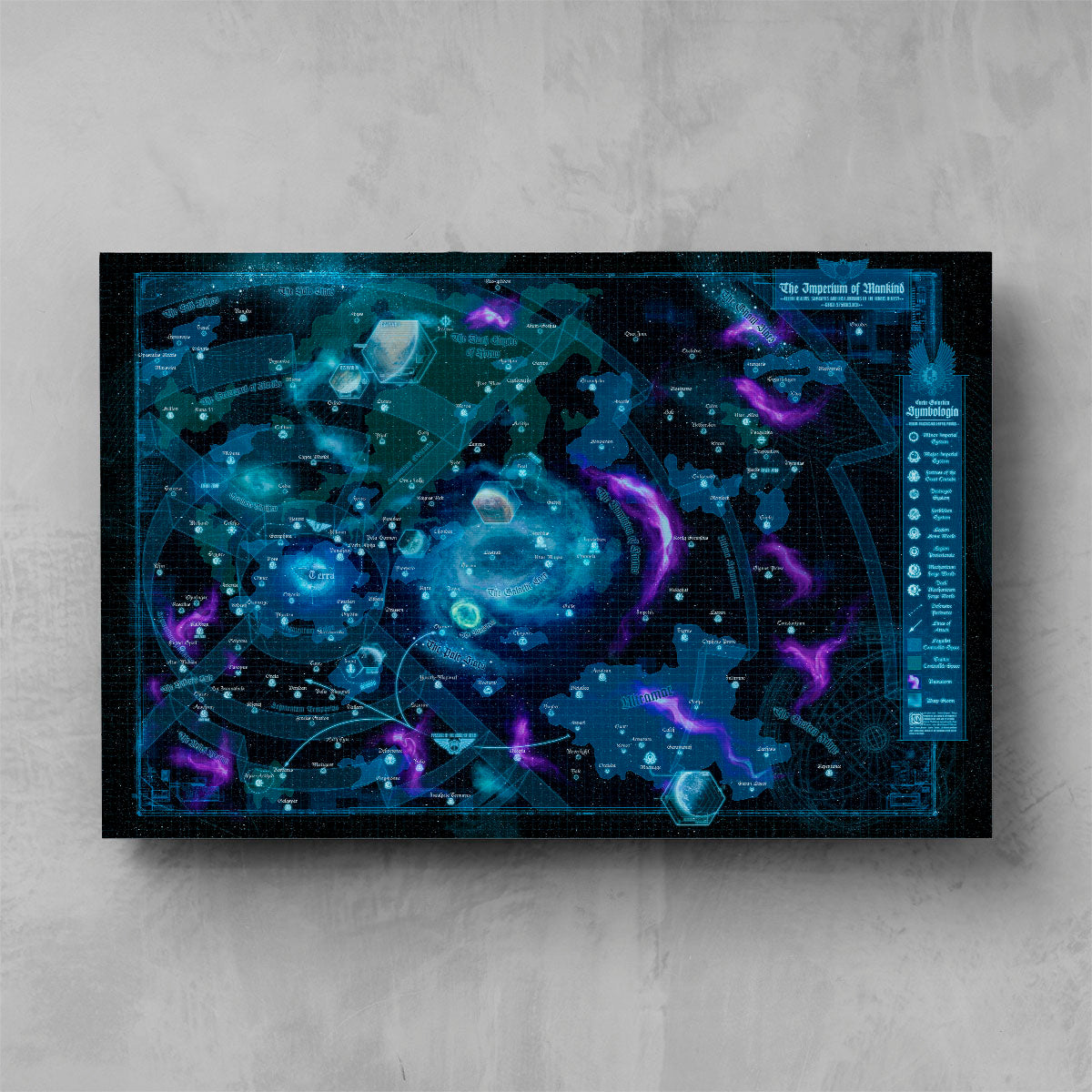 Horus Heresy Map of the Imperium - Planet Overlay Art Print – The ...