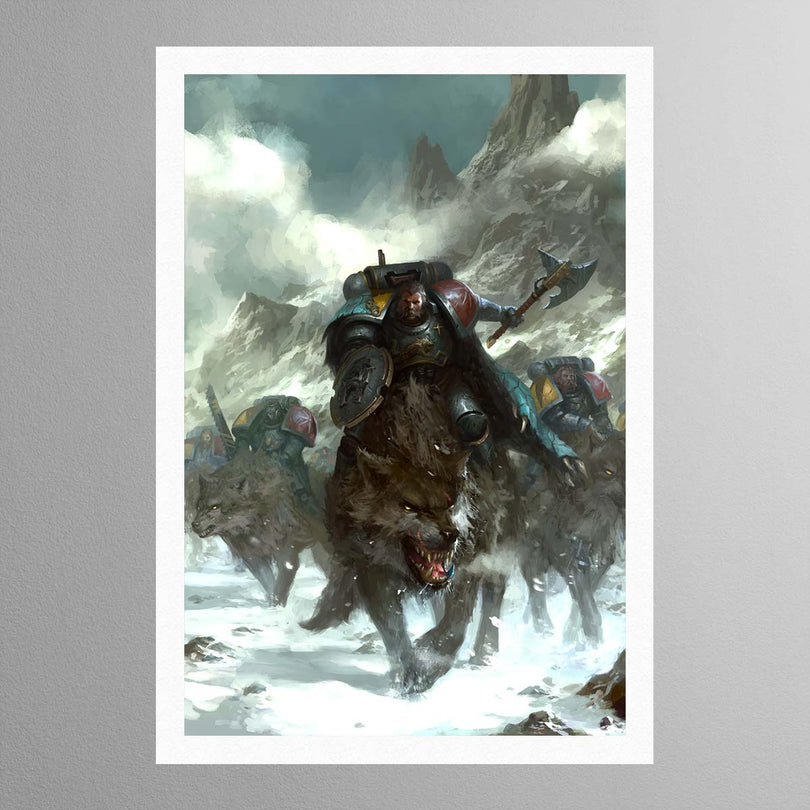 Harald Deathwolf with Icetooth Art Print – Warhammer 40K Collectible ...