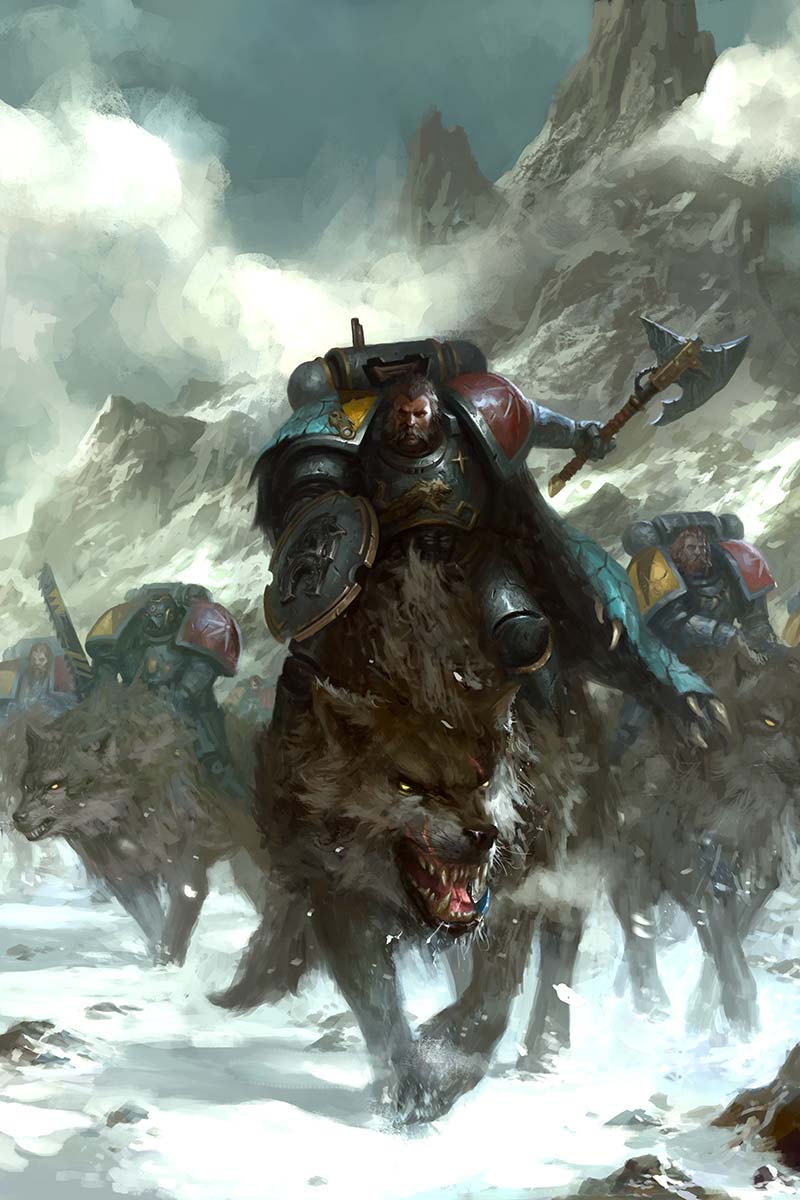 Harald Deathwolf with Icetooth Art Print – Warhammer 40K Collectible ...