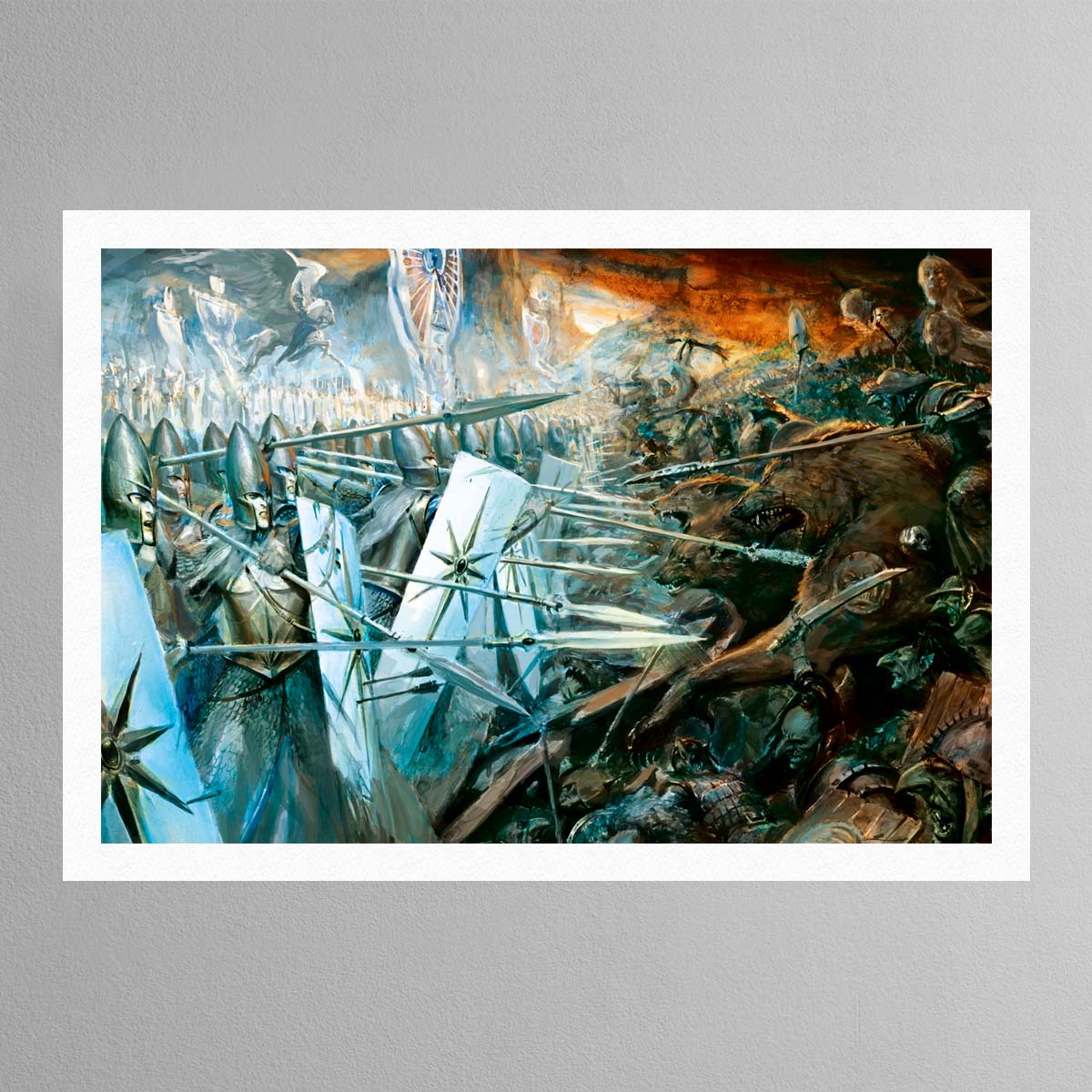 High Elves vs Goblins Art Print – Forces of Fantasy – Warhammer Art