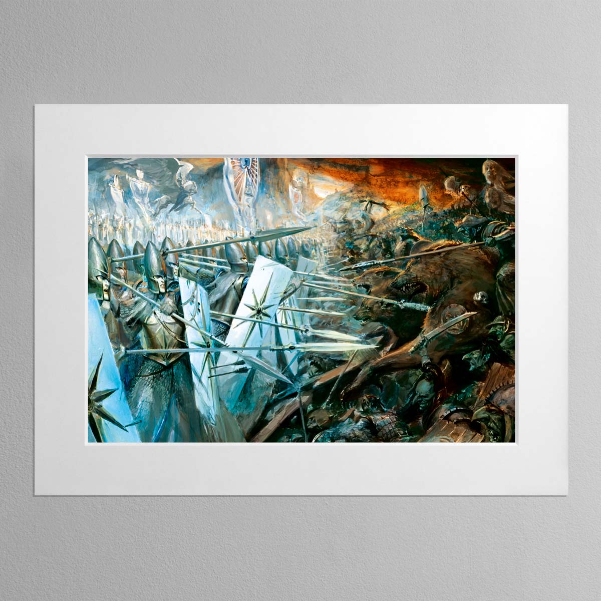 High Elves vs Goblins Art Print – Forces of Fantasy – Warhammer Art