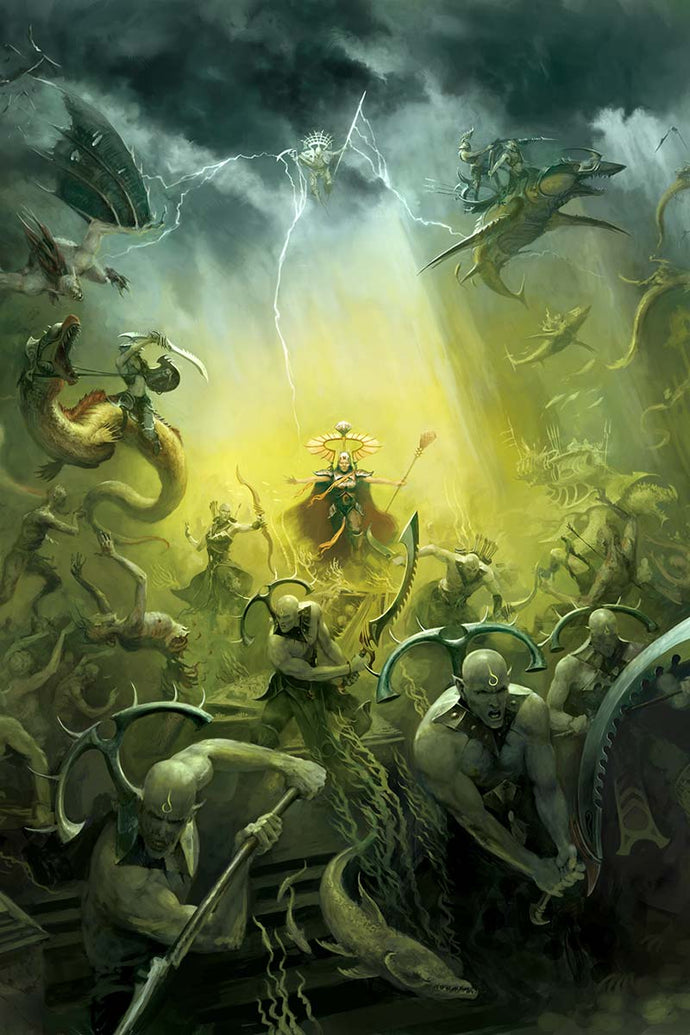 Idoneth Tidecaster Art Print – Age of Sigmar Collectible – Warhammer ...