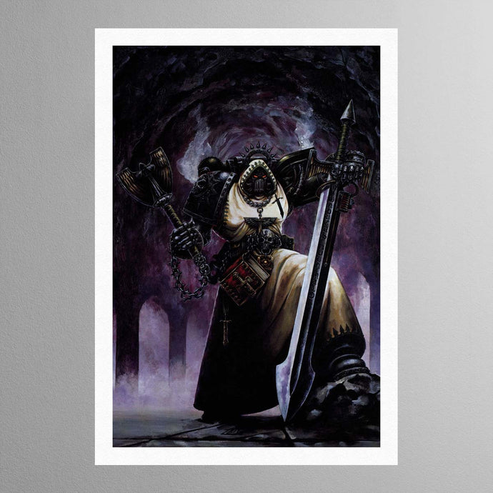 Interrogator Chaplain Art Print – Warhammer 40K Collectible – Warhammer Art
