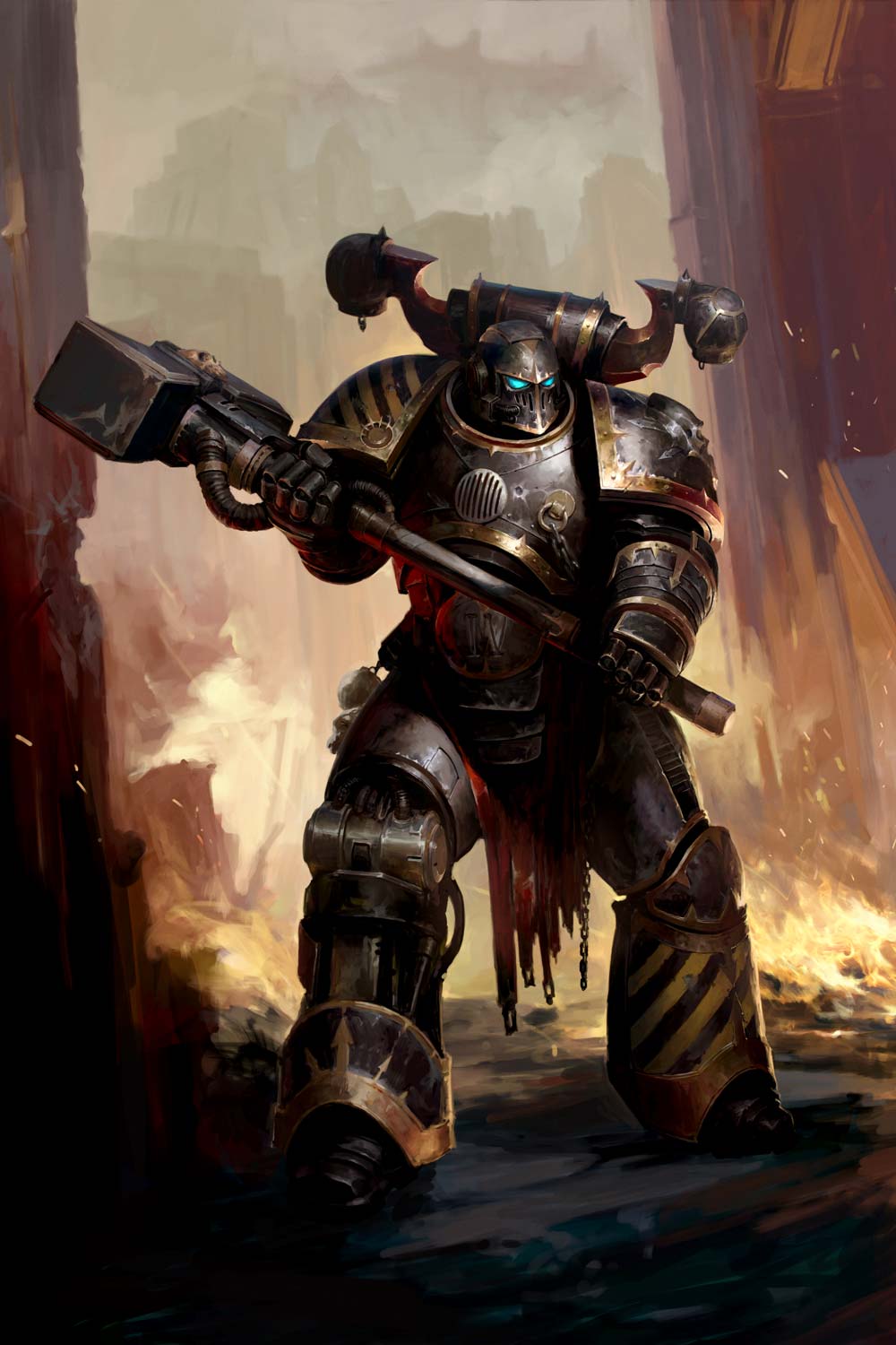 Iron Warriors Chaos Space Marine Warhammer Art