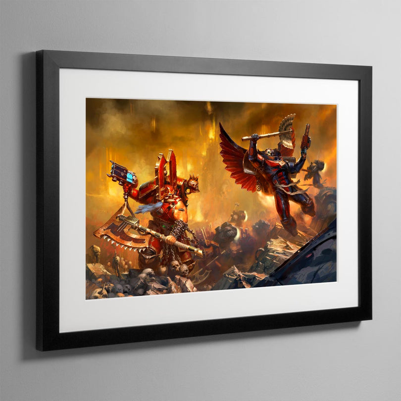 Khârn the Betrayer vs Death Company Chaplain Art Print – Warhammer 40K ...