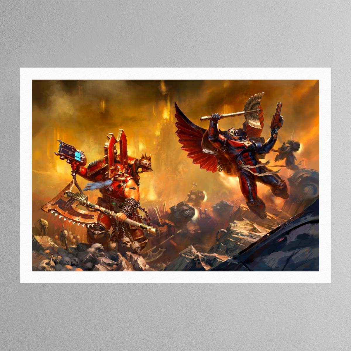 Khârn the Betrayer vs Death Company Chaplain Art Print – Warhammer 40K ...