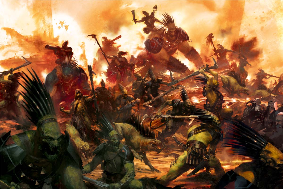 Kroot Hunting Pack Art Print – Warhammer 40K Collectible – Warhammer Art