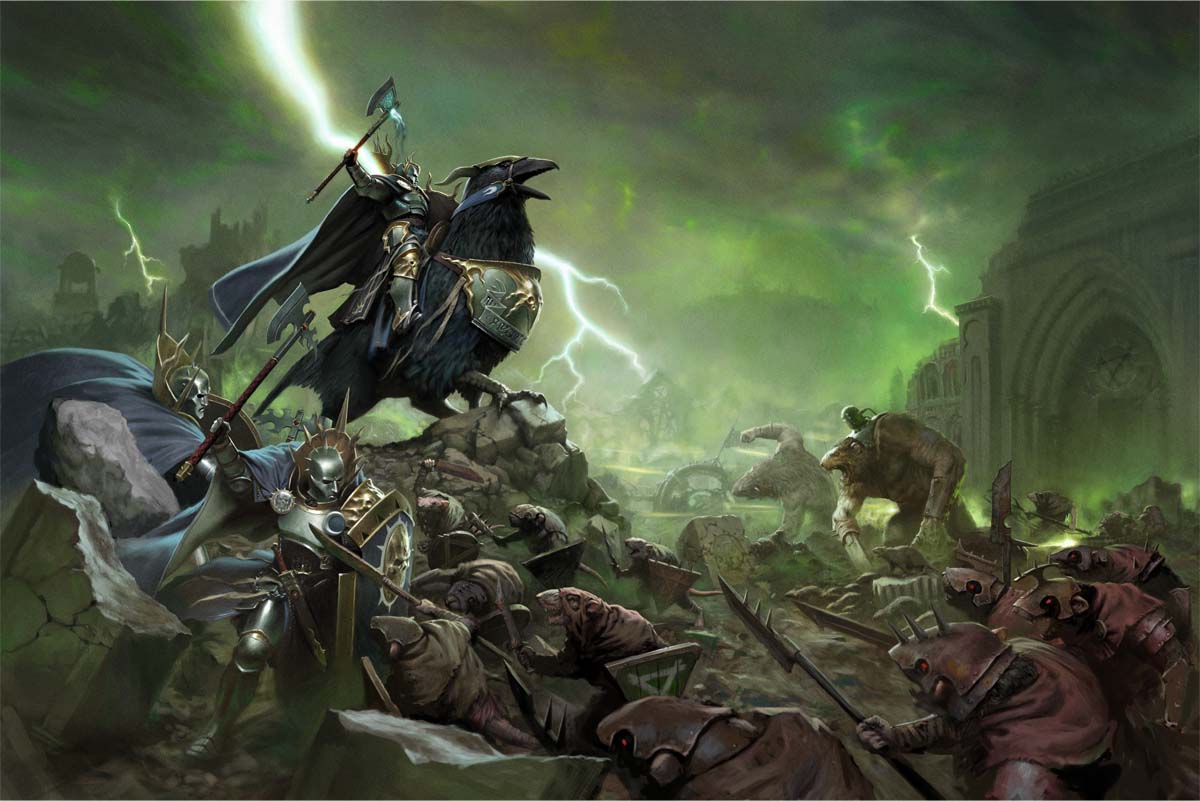 Lord-Vigilant on Gryph-stalker – Warhammer Art