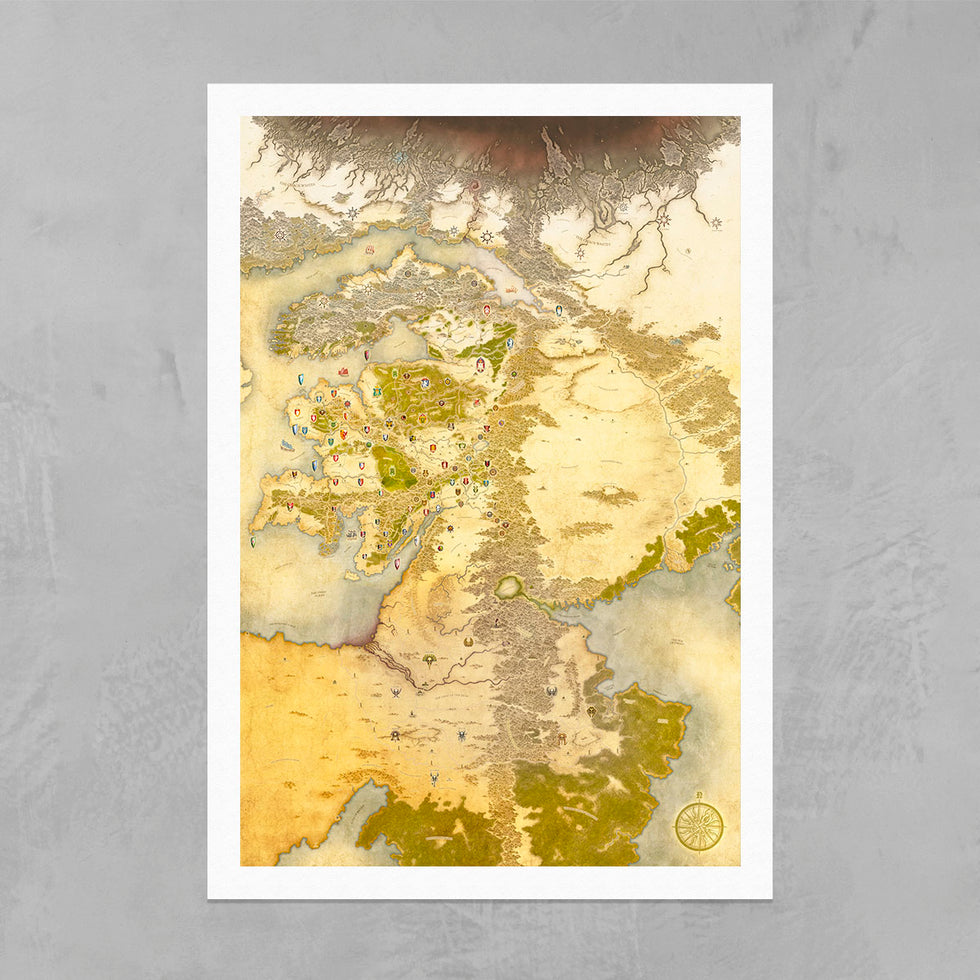 Map of the Old World - Warhammer Art