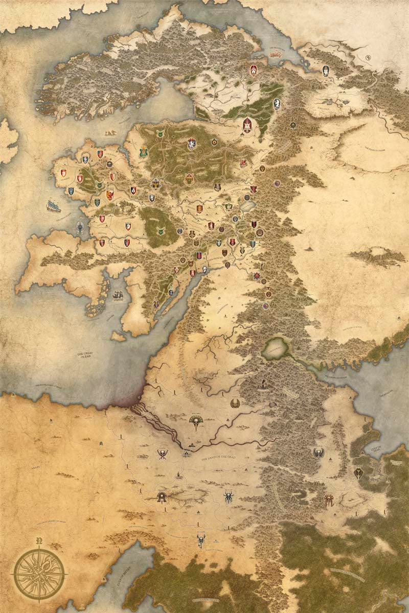 Map of the Old World Art Print – Forces of Fantasy – Warhammer Art