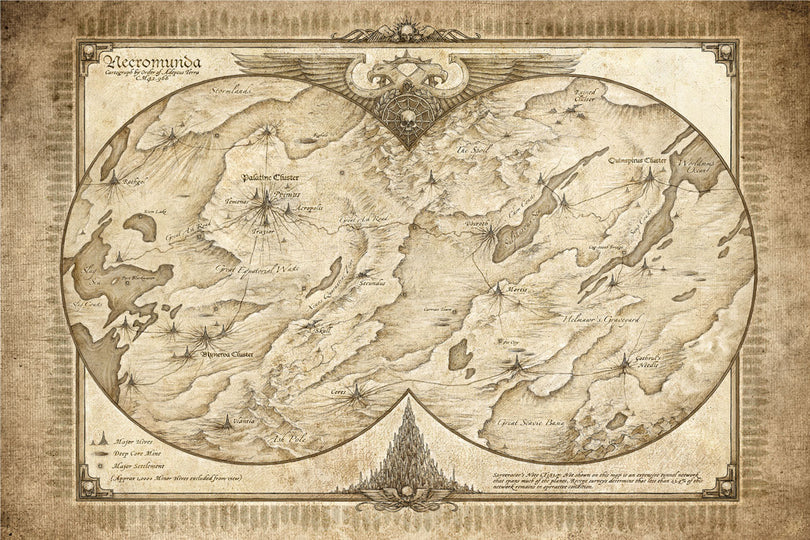 NECROMUNDA PLANET MAP - Warhammer Art