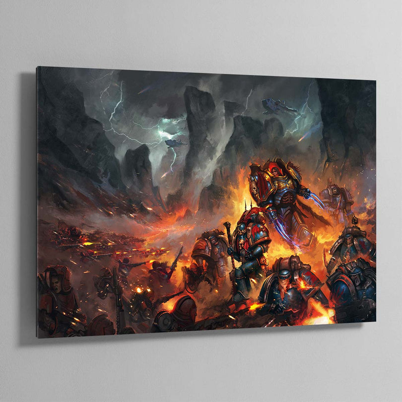 Night Lords Vs Solar Auxilia Artwork Art Print – The Horus Heresy ...