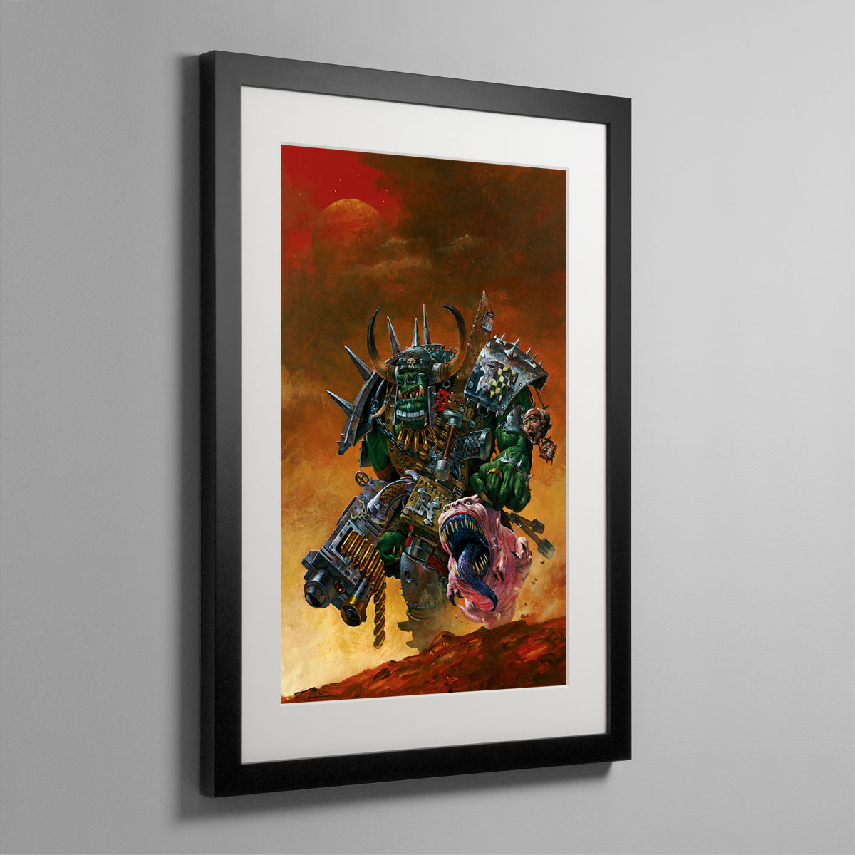 Ork Warboss Art Print – Warhammer 40K Collectible – Warhammer Art