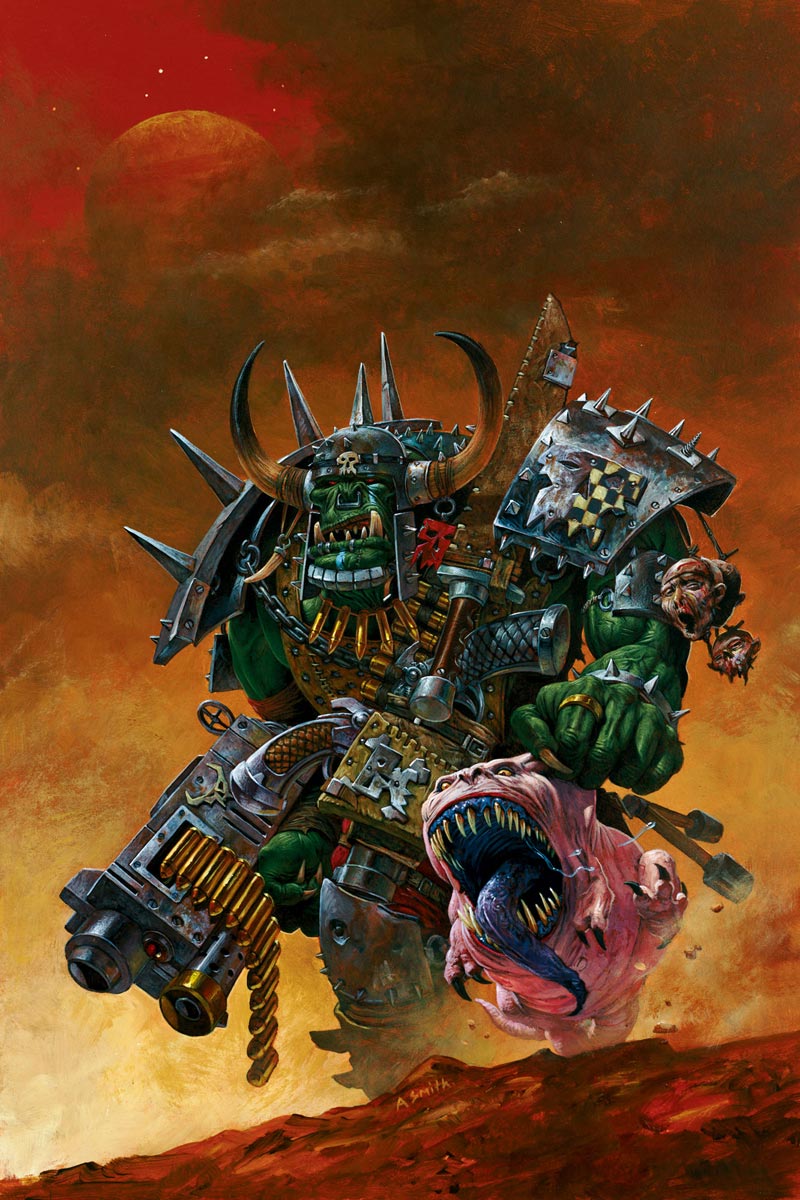 Ork Warboss Art Print – Warhammer 40K Collectible – Warhammer Art