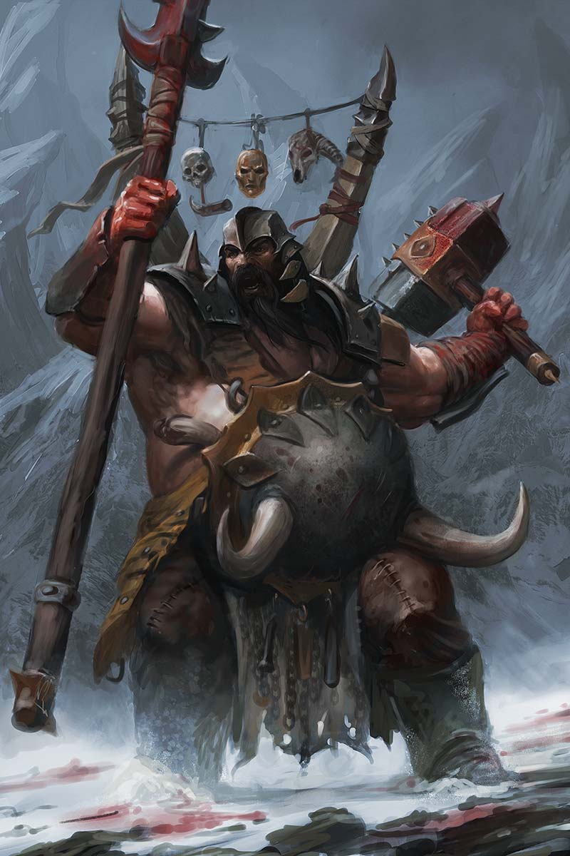 Ogor Mawtribes Tyrant Art Print – Age of Sigmar Collectible ...